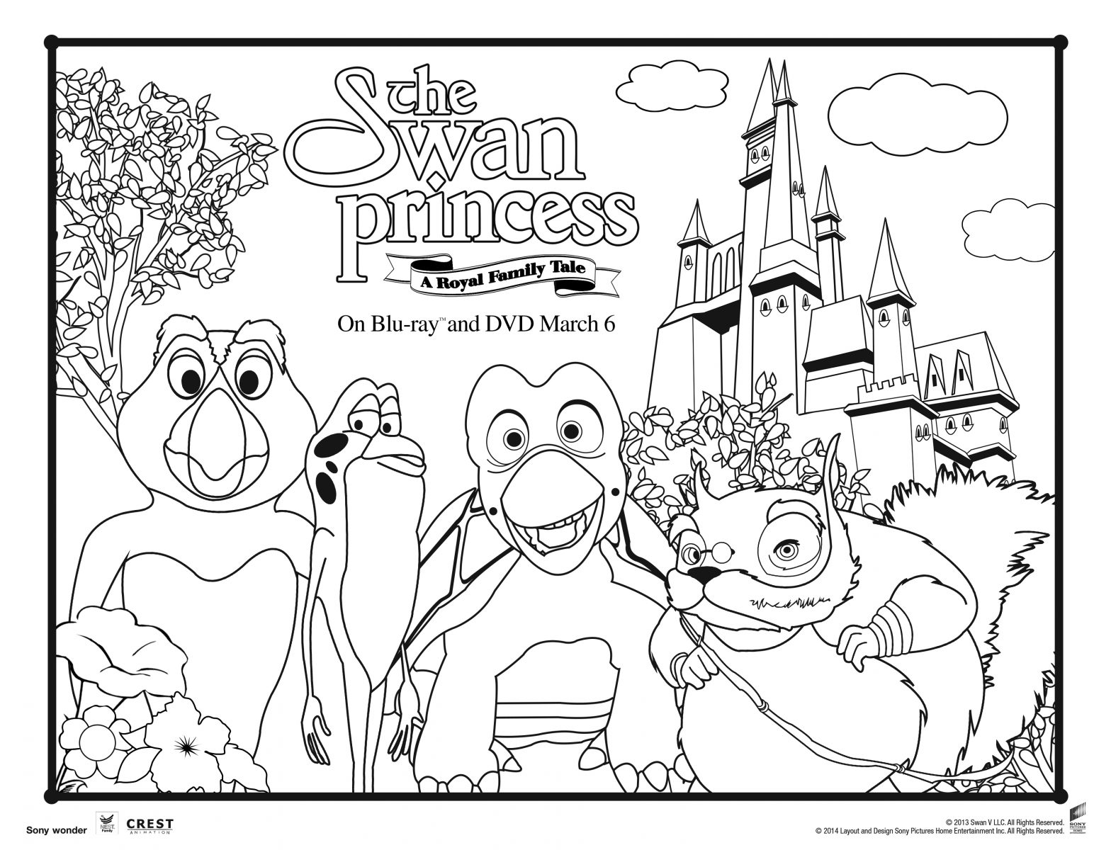 The Swan Princess Activity Sheets - Mumslounge