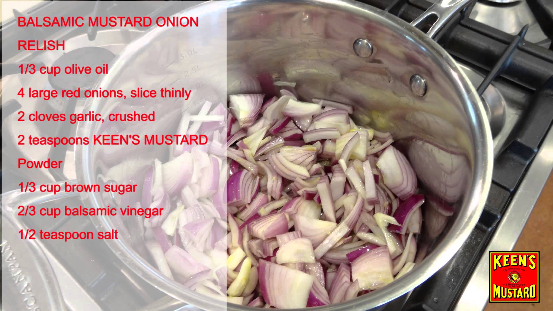 Keen's Sweet and Sour Mustard Relish & Balsamic Onion Relish Recipes ...