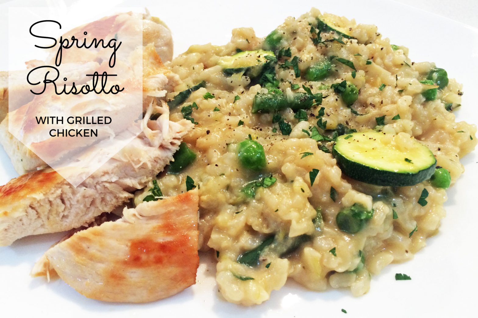 Spring Risotto with Grilled Chicken Recipe - Mumslounge