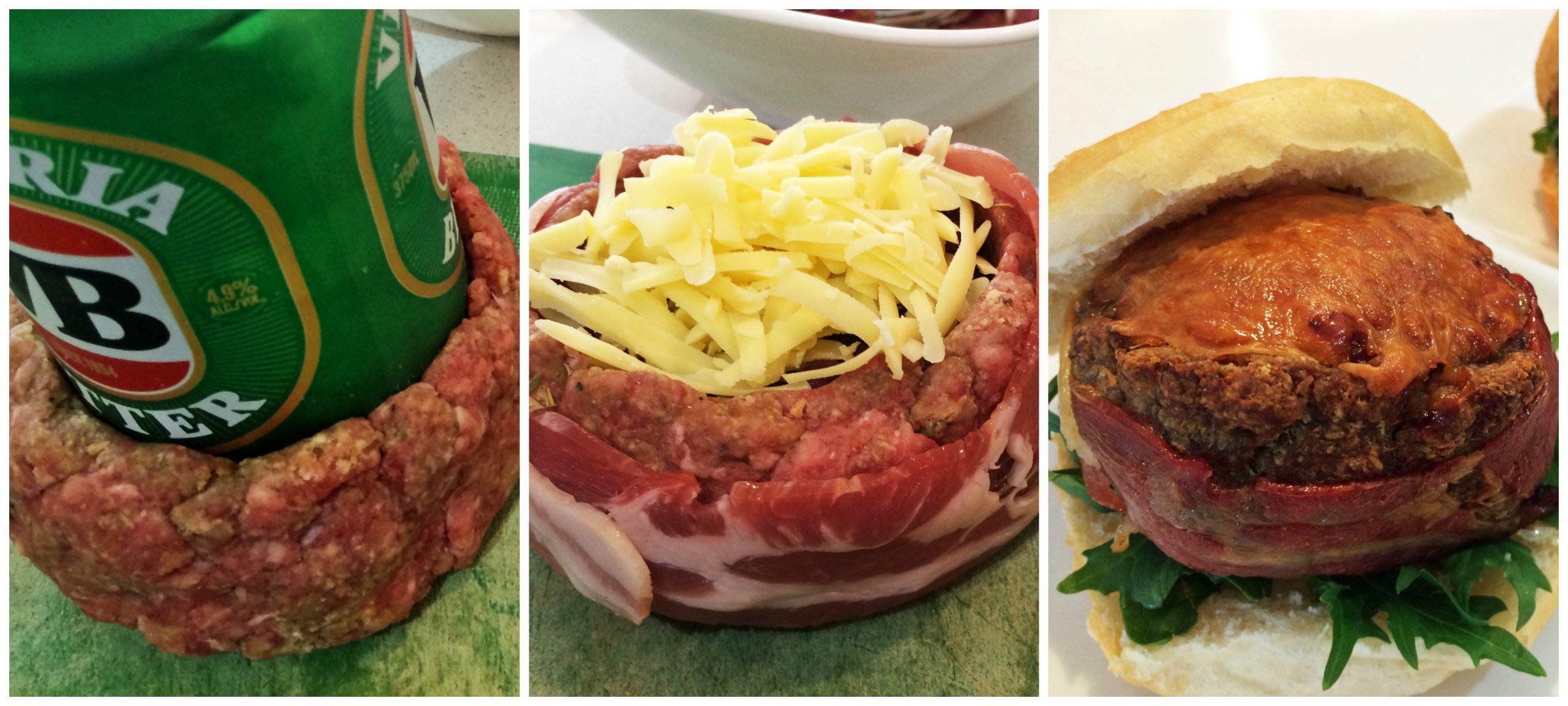 Grilled Mushroom and Caramelised Onion-Filled Beer Can Burgers - Mumslounge