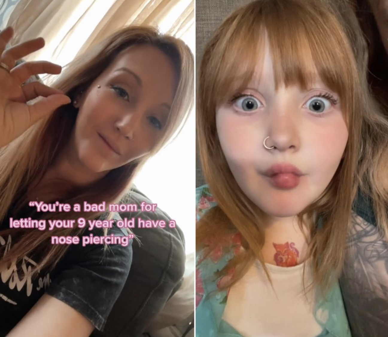 Mum Faces Backlash For Letting Nine Year Old Daughter Get Nose Pierced