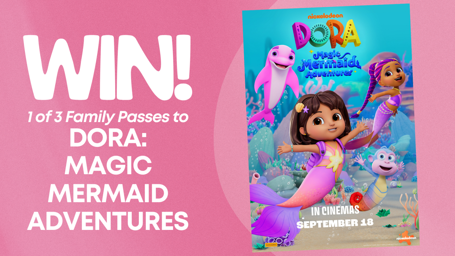 Win 1 of 3 Family Passes to DORA: MAGIC MERMAID ADVENTURES - Mumslounge